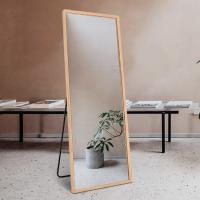 China New Zealand Pine Solid Wood Full Length Mirror 160x50cm HD Silver Coated Glass for sale