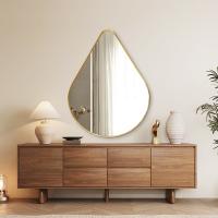China Arch Shape Metal Frame Wall Mirror Without Light , Decorative Full Length Wall Mirror for sale