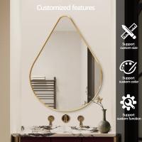 China Arch Shape Metal Frame Wall Mirror Without Light , Decorative Full Length Wall Mirror for sale