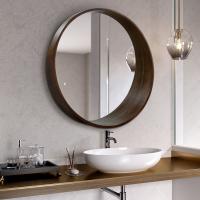 China Solid Wood Framed Mirror HD Silver Explosion Proof Wall Mounted Framed Mirror For Home for sale