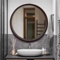 China Solid Wood Framed Mirror HD Silver Explosion Proof Wall Mounted Framed Mirror For Home for sale