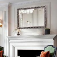 China Silver LED Framed Mirror Anti Explosion Wall Mounted Decorative Mirror 4mm 5mm for sale