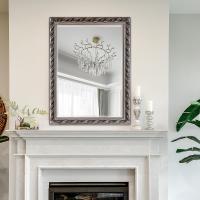 China Silver LED Framed Mirror Anti Explosion Wall Mounted Decorative Mirror 4mm 5mm for sale