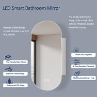 China Illuminated Bathroom Mirror Cabinet 5mm Anti Corrosion Shatterproof Wall Hanging with LED Touch Switch for sale