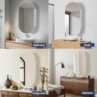 China Illuminated Bathroom Mirror Cabinet 5mm Anti Corrosion Shatterproof Wall Hanging with LED Touch Switch for sale
