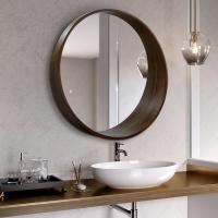 China 24 Inches Black Framed Vanity Mirror , Custom Framed Mirrors For Bathrooms for sale