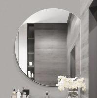 China Semi Circular LED Frameless Mirror Special Shaped Makeup Wall Mounted Frameless Mirror for sale