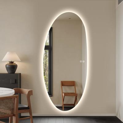China Wholesale Custom Oval LED Bathroom Mirror 77x170cm Smart Touch Sensor Dimmable Anti Fog IP44 for sale