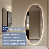 China Wholesale Custom Oval LED Bathroom Mirror 77x170cm Smart Touch Sensor Dimmable Anti Fog IP44 for sale