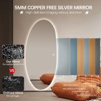 China Wholesale Custom Oval LED Bathroom Mirror 77x170cm Smart Touch Sensor Dimmable Anti Fog IP44 for sale