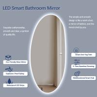 China Wholesale Custom Oval LED Bathroom Mirror 77x170cm Smart Touch Sensor Dimmable Anti Fog IP44 for sale