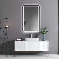 China IP44 IP66 Rectangle Bathroom Mirror Smart Defogger LED Mirror With Aluminum Frame for sale
