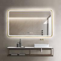 China IP44 IP66 Rectangle Bathroom Mirror Smart Defogger LED Mirror With Aluminum Frame for sale