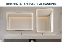 China Antifog Rectangle Bathroom Mirror Waterproof With Front Led Light for sale