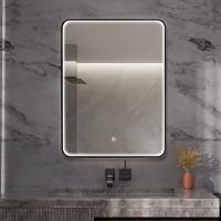 China Antifog Rectangle Bathroom Mirror Waterproof With Front Led Light for sale