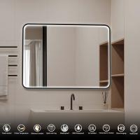 China Antifog Rectangle Bathroom Mirror Waterproof With Front Led Light for sale