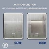 China Antifog Rectangle Bathroom Mirror Waterproof With Front Led Light for sale