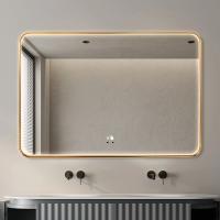 China Antifog Rectangle Bathroom Mirror Waterproof With Front Led Light for sale