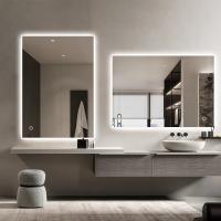 China Acrylic Frame Smart Touch LED Demister Mirror 110-240V Rectangle Bathroom Mirror for sale