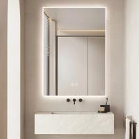 China Acrylic Frame Smart Touch LED Demister Mirror 110-240V Rectangle Bathroom Mirror for sale