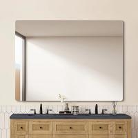 China Contemporary Round Corner Square Frameless Mirror 5mm Copper Free Anti Oxidant Polished Edge 600x1000mm for sale