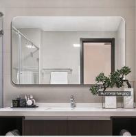 China Contemporary Round Corner Square Frameless Mirror 5mm Copper Free Anti Oxidant Polished Edge 600x1000mm for sale