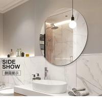 China Classic Large Round Frameless Wall Mirror 5mm Copper Free HD Glass Pencil Edge 800mm for sale