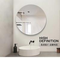 China Classic Large Round Frameless Wall Mirror 5mm Copper Free HD Glass Pencil Edge 800mm for sale