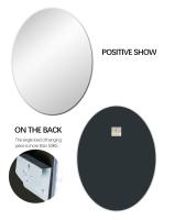 China Classic Elliptical Oval Frameless Wall Bathroom Mirror With Polished Pencil Edge for sale