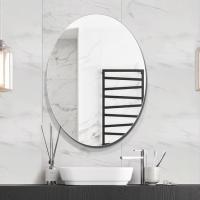 China Classic Elliptical Oval Frameless Wall Bathroom Mirror With Polished Pencil Edge for sale