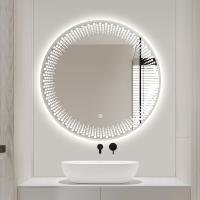China Commercial Round LED Backlit Mirror Customized Irregular Hotel Vanity Mirror for sale