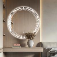 China Commercial Round LED Backlit Mirror Customized Irregular Hotel Vanity Mirror for sale