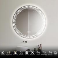 China Commercial Round LED Backlit Mirror Customized Irregular Hotel Vanity Mirror for sale