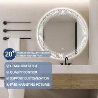 China Commercial Round LED Backlit Mirror Customized Irregular Hotel Vanity Mirror for sale