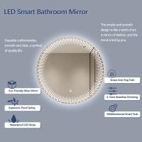 China Commercial Round LED Backlit Mirror Customized Irregular Hotel Vanity Mirror for sale