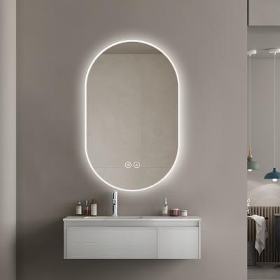 China IP54 Oval LED Bathroom Mirror  , Decorative Smart Acrylic Bathroom Mirror for sale