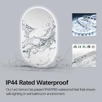 China IP54 Oval LED Bathroom Mirror  , Decorative Smart Acrylic Bathroom Mirror for sale