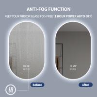 China IP54 Oval LED Bathroom Mirror  , Decorative Smart Acrylic Bathroom Mirror for sale