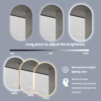 China IP54 Oval LED Bathroom Mirror  , Decorative Smart Acrylic Bathroom Mirror for sale