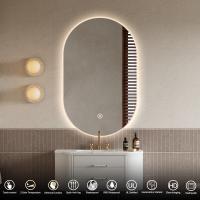 China IP54 Oval LED Bathroom Mirror  , Decorative Smart Acrylic Bathroom Mirror for sale