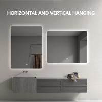 China Wall Mounted Fogless Bathroom Mirror Shatterproof Rectangular Backlit Anti Fog Bathroom Mirror for sale