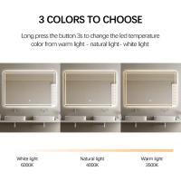 China Anti Fog Hotel Mirrors Rectangle Bathroom Vanity Mirror Shatterproof for sale