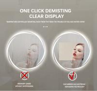 China 5mm Hotel Mirrors Wall Mounted Round Lighted Vanity Bathroom Mirror for sale