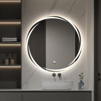China 5mm Hotel Mirrors Wall Mounted Round Lighted Vanity Bathroom Mirror for sale