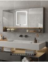 China Solid Wood Bathroom Vanity Set 110-140cm with LED Mirror Cabinet Custom Size for sale