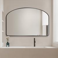 China Arched Aluminium Framed LED Mirror 4mm 5mm Large Wall Bathroom Mirror for sale