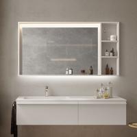 China Solid Wood Bathroom Mirror Cabinet , Mirror Jewelry Cabinet With LED Light for sale