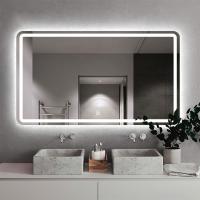 China Optional Horizontal Or Vertical Wall Mount Bathroom Illuminated Mirror With Led Light for sale