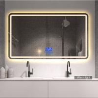 China Optional Horizontal Or Vertical Wall Mount Bathroom Illuminated Mirror With Led Light for sale
