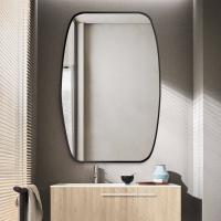 China Irregular Rectangle Metal Aluminum Frame Bathroom Wall Mirror 60x80cm Custom Size for sale